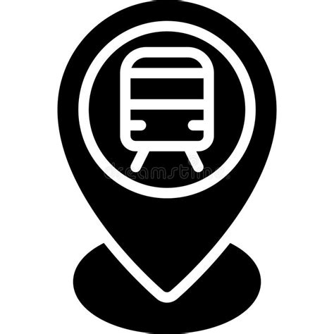 Pin With Train Icon Location Map And Navigation Vector Stock Vector