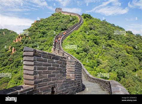 Restored Great Wall Of China And Watchtower At The Juyong Pass