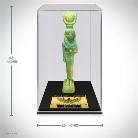 Ancient Egyptian Authentic Goddess Isis Faience Tomb Statue Museum