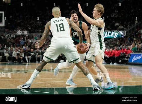 Portland Trail Blazers Deni Avdija Drives To The Basket Against