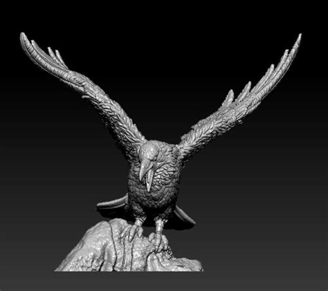 Crow Miniature 3d Model 3d Printable Cgtrader