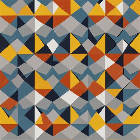 Premium Vector Seamless Geometric Pattern With Repeating Shapes