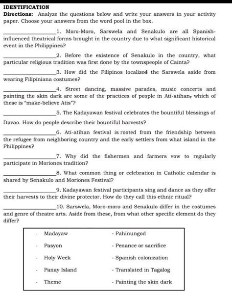 Identification Directions Analyze The Studyx