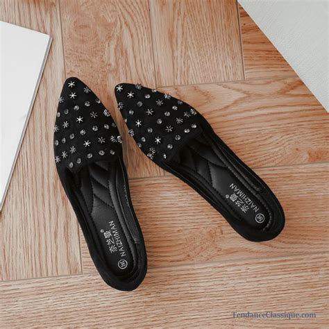 Mocassin Femme Blanc Mocassin Pompon Femme