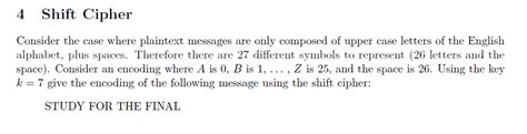 Solved Consider The Case Where Plaintext Messages Are Only