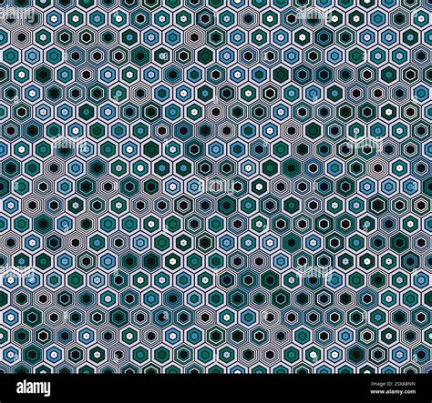 Abstract Mosaic Hexagon Shapes Background Geometric Shapes Of Varied Style And Color Hexagon