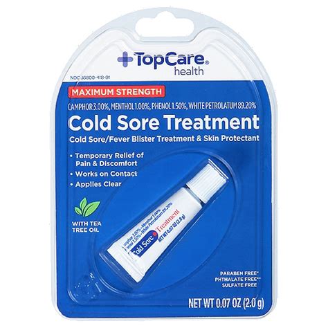 Topcare Phenol Health Maximum Strength Cold Sore Treatment 007 Oz Shoprite