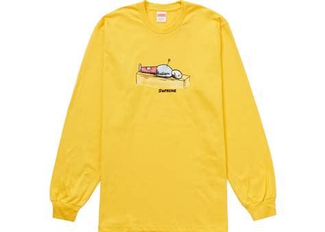 Supreme Neil Blender Arrow Ls Tee Yellow Mens Fw23 Us