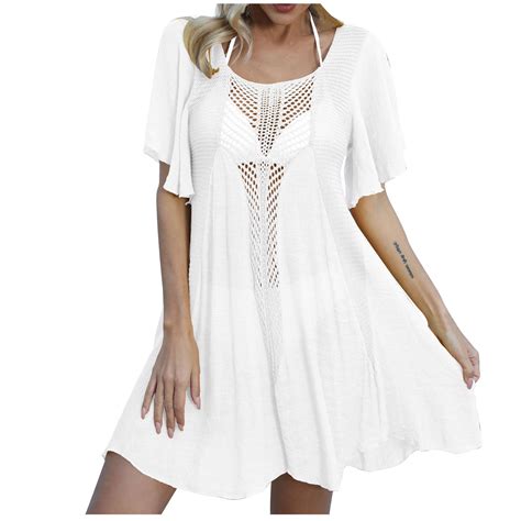 Blvb Womens Crochet Swimsuit Cover Up Hollow Out Bathing Suit Coverup