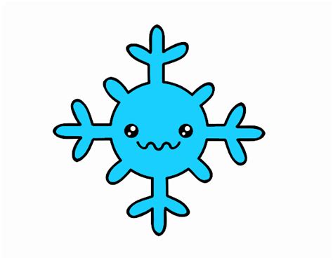 Dibujo De Copo De Nieve Kawaii Pintado Por En El Día 18 07