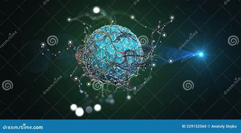 Two Color Quantum Computing Vector Icon From Artificial Intellegence Concept Isolated Blue