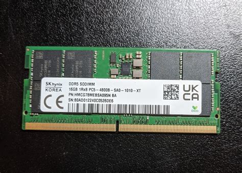 Sk Hynix 16gb Ddr5 4800mhz Laptop Memory Sodimm Hmcg78mebsa095n International Society Of