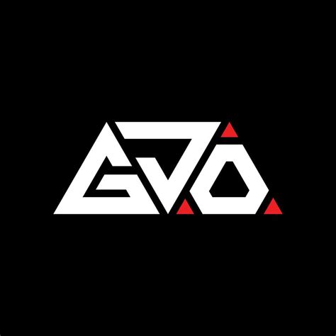Gjo Triangle Letter Logo Design With Triangle Shape Gjo Triangle Logo