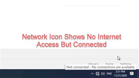 Fix Network Icon Shows No Internet Access But Connected In Windows 10