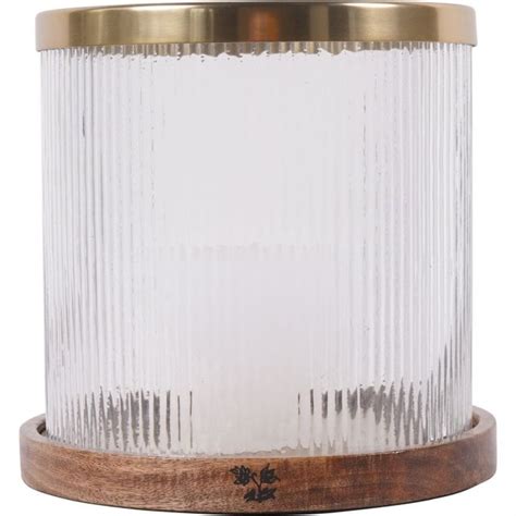 Laura Ashley Large Ribbed Reed Glass Hurricane Cp Lighting