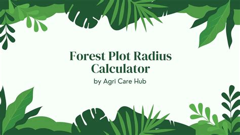 Forest Plot Radius Calculator Tool