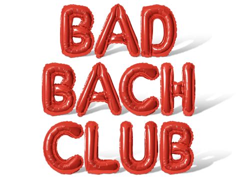 Letter Balloons Bad Bach Club 16 Inch Alphabet Letters Foil Mylar Balloon Bachelorette Or