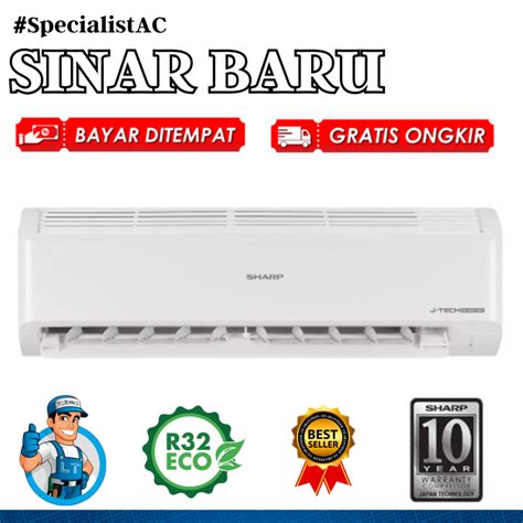 Jual AC SHARP 1 2 PK AH X6BEY J TECH INVERTER PASANG FREE