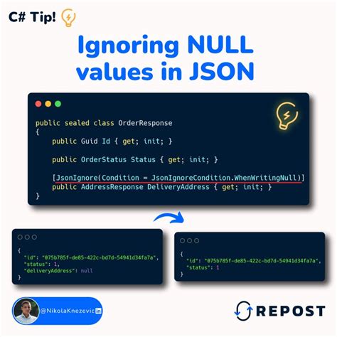 How To Exclude Null Values From Json Responses Nikola Knežević Posted On The Topic Linkedin