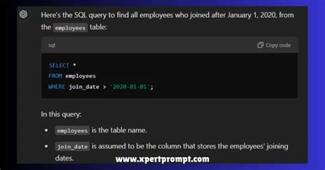 How To Use ChatGPT To Write SQL Queries XpertPrompt