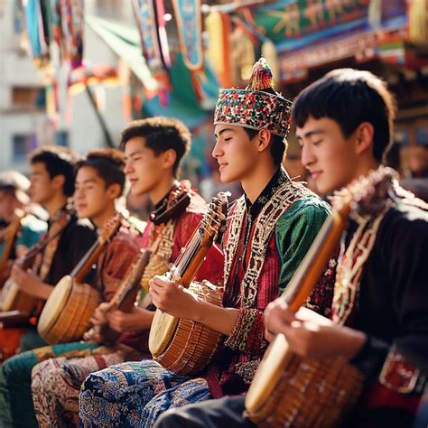 Group Of Young People Performing Traditional Dance Premium Ai