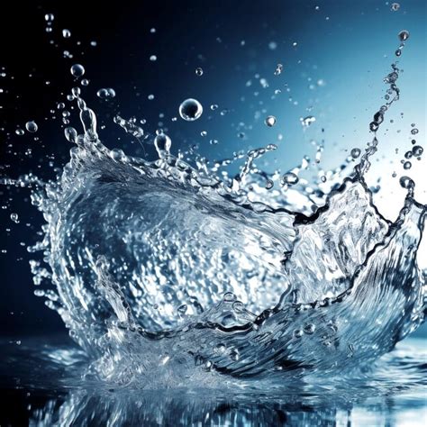 Water Splash Background In Realistic Style Premium Ai Generated Image