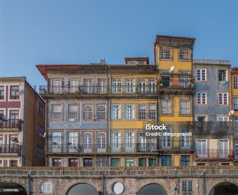Traditional Portuguese Architecture Buildings At Cais Da Ribeira