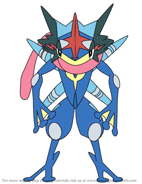 How To Draw Mega Greninja From Pokemon Pokemon Step By Step