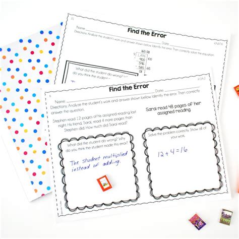 implementing math error analysis in your classroom {freebie included} teaching with jennifer