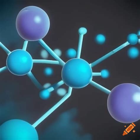 Blue And Turquoise Depiction Of Complex Molecules On Craiyon