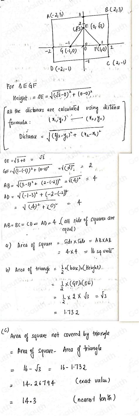 Solved The Coordinate Grid Shows An Equilateral Triangle That Fits