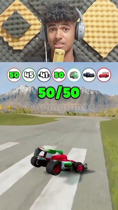 چالش پرش ماشین های انیمیشن مکویین 😎 Shorts Youtube