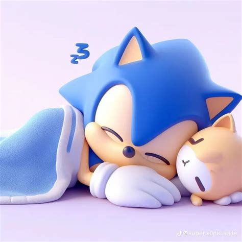 Regular Sonic Sleeping Sonic The Hedgehog Presents Allover Print Sleep