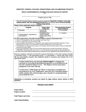 Initial Environmental Examination Checklist Form Fill Online Printable Fillable Blank