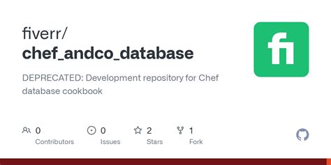Github Fiverrchefandcodatabase Deprecated Development Repository For Chef Database Cookbook