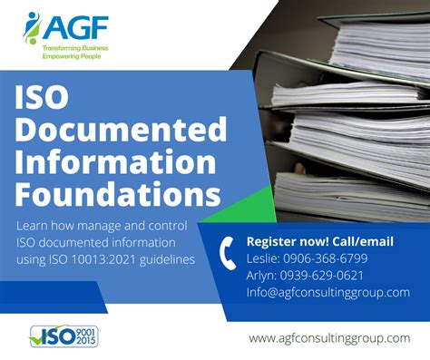 Iso Documented Information Foundations Agf Consulting Group