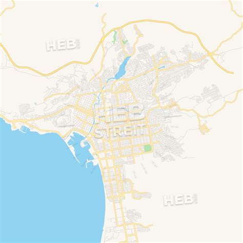 Empty Vector Map Of Ensenada Baja California Mexico Hebstreits Sketches Baja California