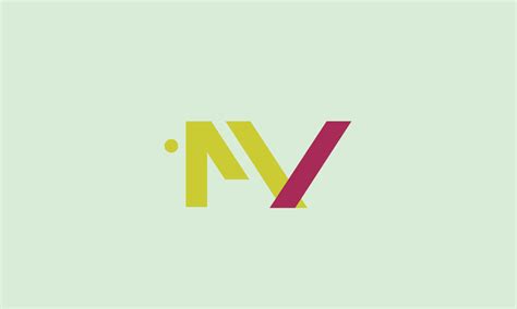 Alfabeto Letras Iniciales Monograma Logo Mv Vm M Y V 13466505 Vector