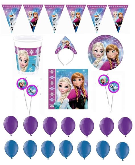 Zestaw Urodzinowy Frozen Kraina Lodu ImprezCzas Przyjęcia i okazje