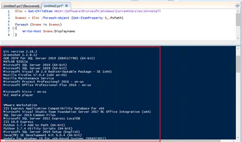 how to query a list of installed programs in windows via windows