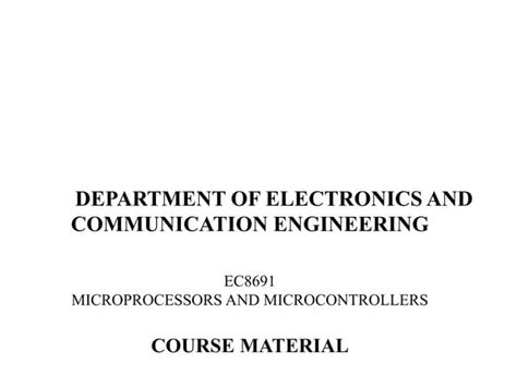 8086 Microprocessors And Microcontrollers Ppt