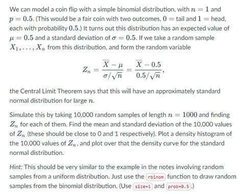 Solved Use R Studio To Solve We Can Model A Coin Flip With A Chegg