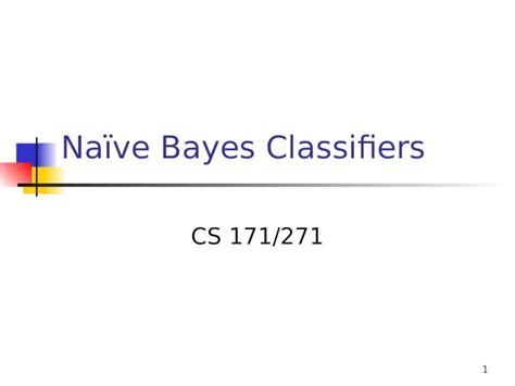 Ppt Naïve Bayes Classifiers Dokumen Tips