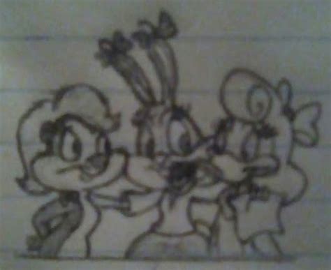 Tiny Toons Babs Bunny Shirley Mcloon And Fifi La Fume Bab Bunny