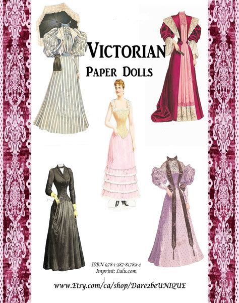1895 Victorian Paper Dolls Digital Printable Pdf Vintage Paper Etsy