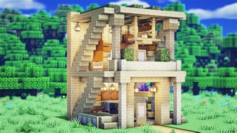 Minecraft Birch House Minecraft Starter House 88 3d Guide