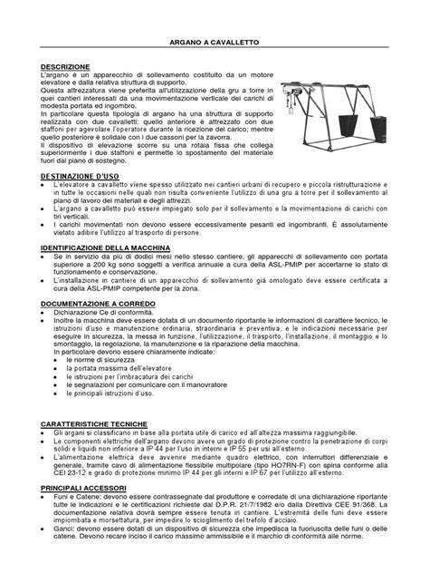 Argano A Cavalletto Pdf