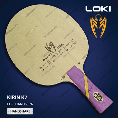 Loki Kirin K7 All Wood Table Tennis Blade Paddle Bat Raket Ping Pong