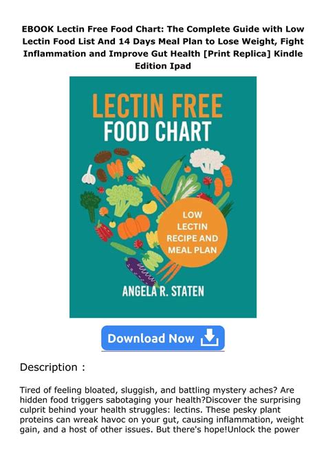 Ebook Lectin Free Food Chart The Complete Guide With Low Lectin Food
