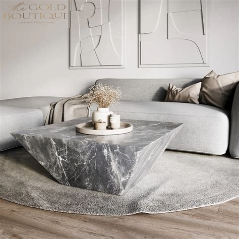Inverted Pyramid Italian Marble Coffee Table Artofit